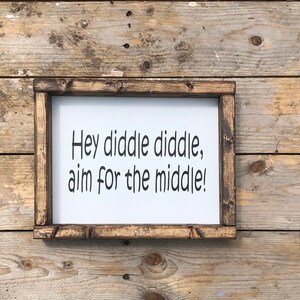 Hey Diddle Diddle / Funny Bathroom Sign - Etsy