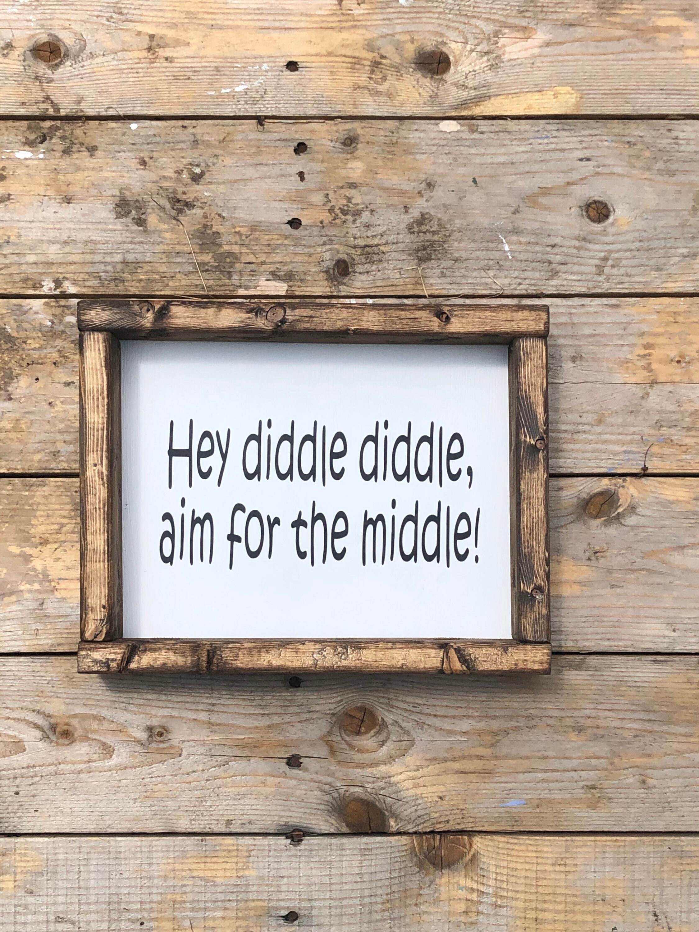 Hey Diddle Diddle / Funny Bathroom Sign | Etsy