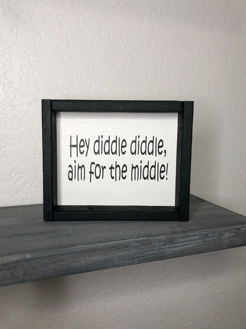 Hey Diddle Diddle / Funny Bathroom Sign | Etsy