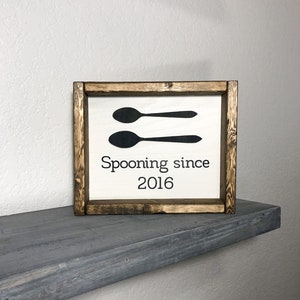Spooning Since / Couples Sign / Anniversary Gift - Etsy