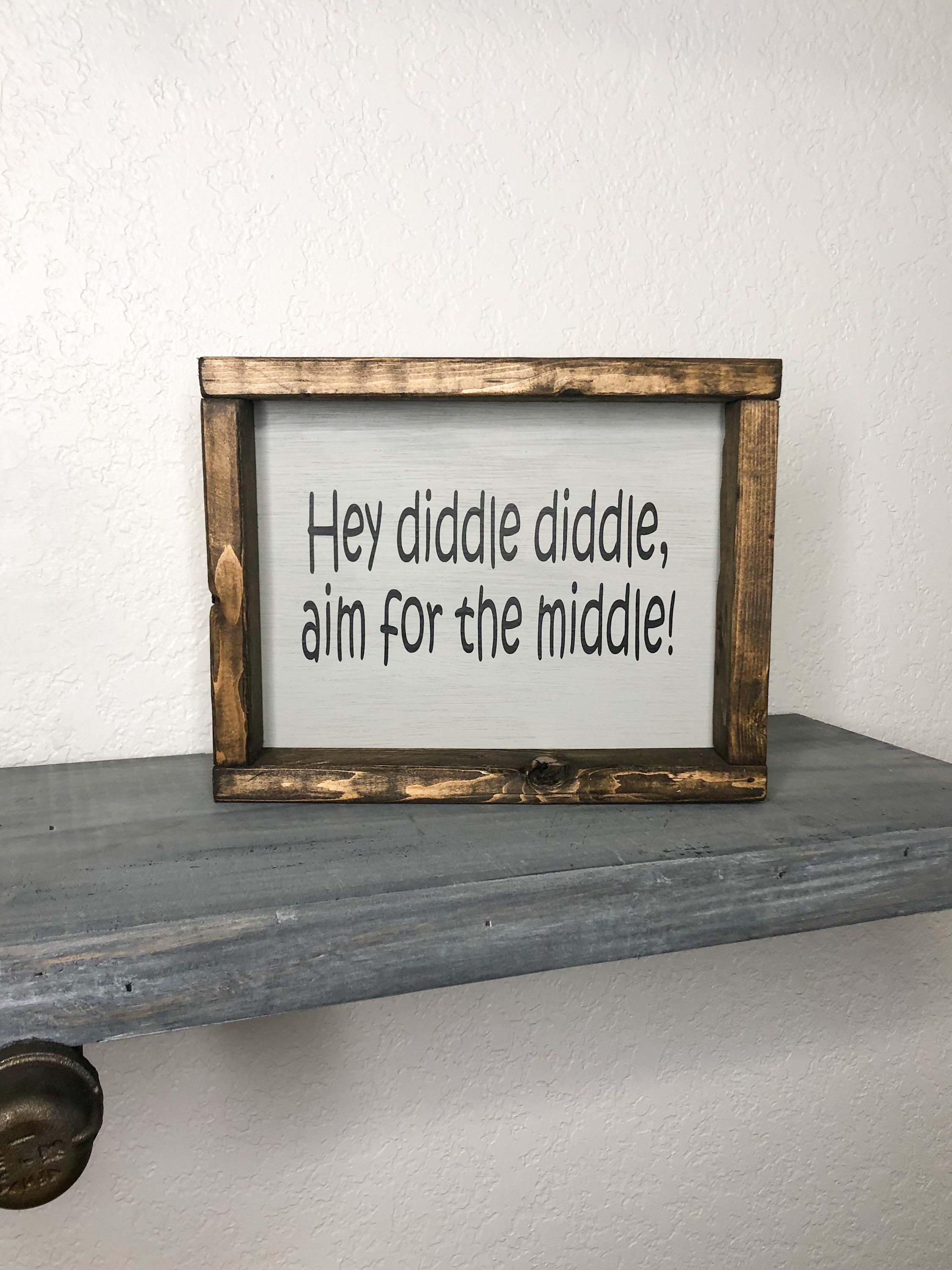 Hey Diddle Diddle / Funny Bathroom Sign | Etsy