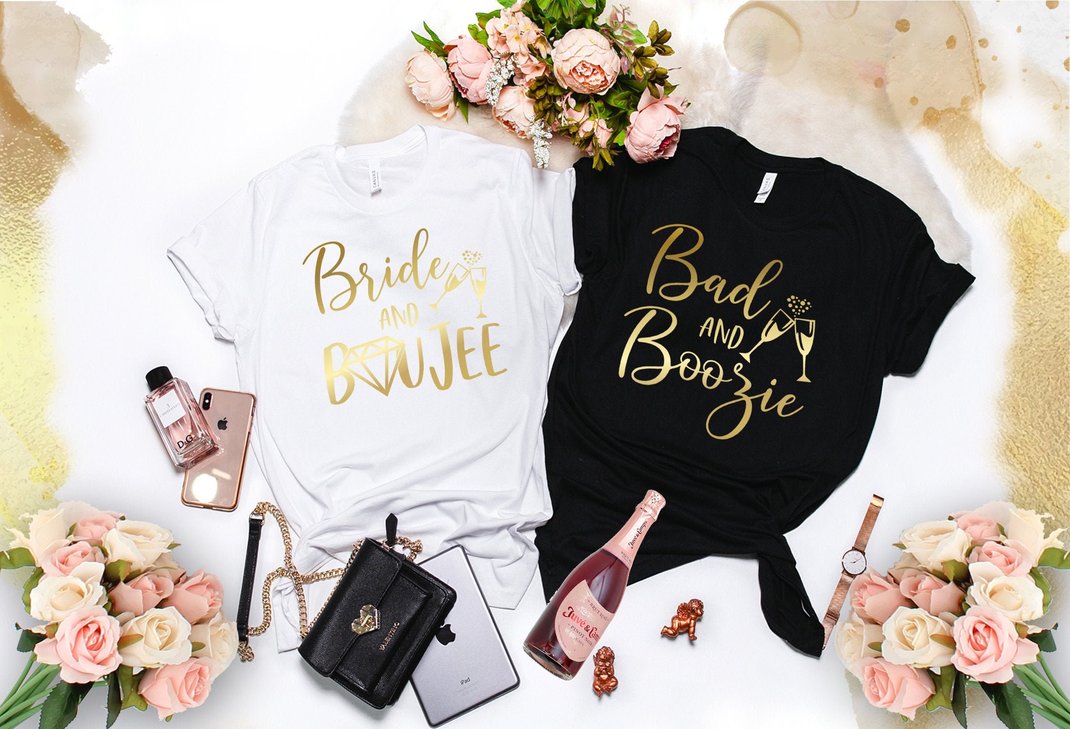 Bride And Boujee Bad And Boozie Tanks Bachelorette Party Etsy