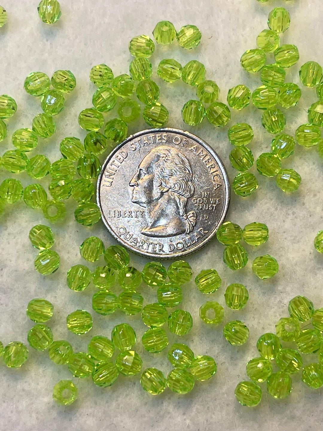 Vintage Neon Green Plastic Faceted Beads *10g* - Etsy