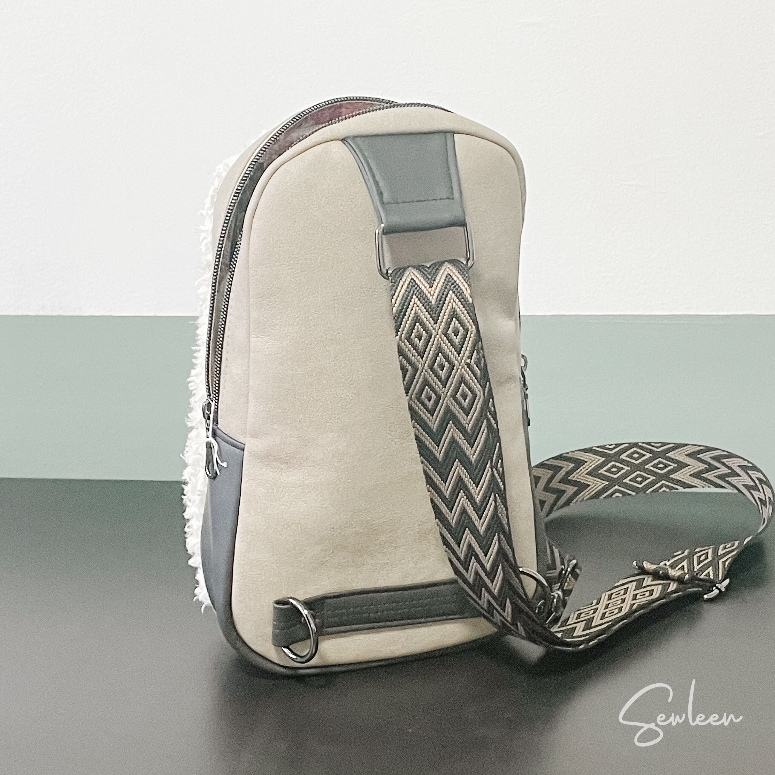 Sling Backpack, Commuter, Travel, Custom Made, Handmade, Sherpa ...