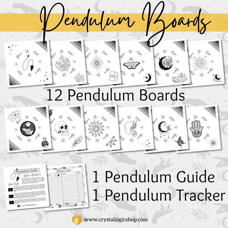 Digital Pendulum Boards and Guide, Dowsing Charts, Book of Shadows ...