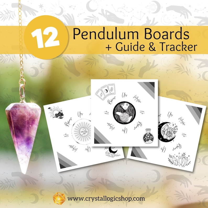 Digital Pendulum Boards and Guide, Dowsing Charts, Book of Shadows ...
