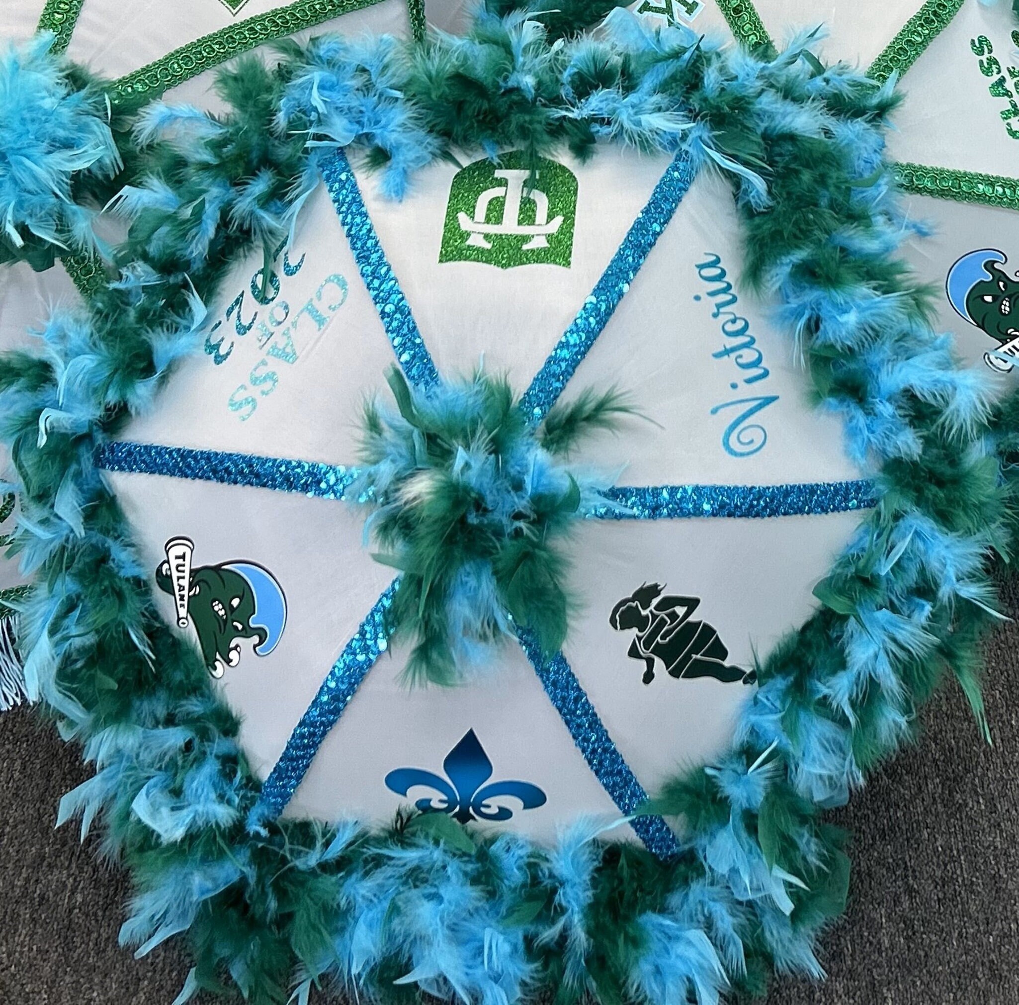 Tulane Umbrella, Tulane, Tulane Graduation Umbrella, Tulane Second Line ...