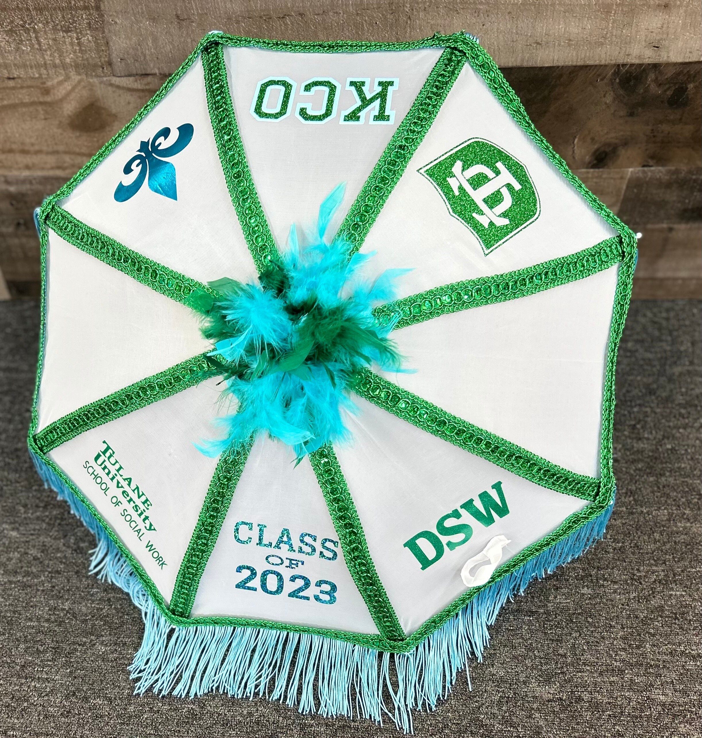 Tulane Secondline Umbreallas, Tulane Graduation, Tulane Umbrella ...