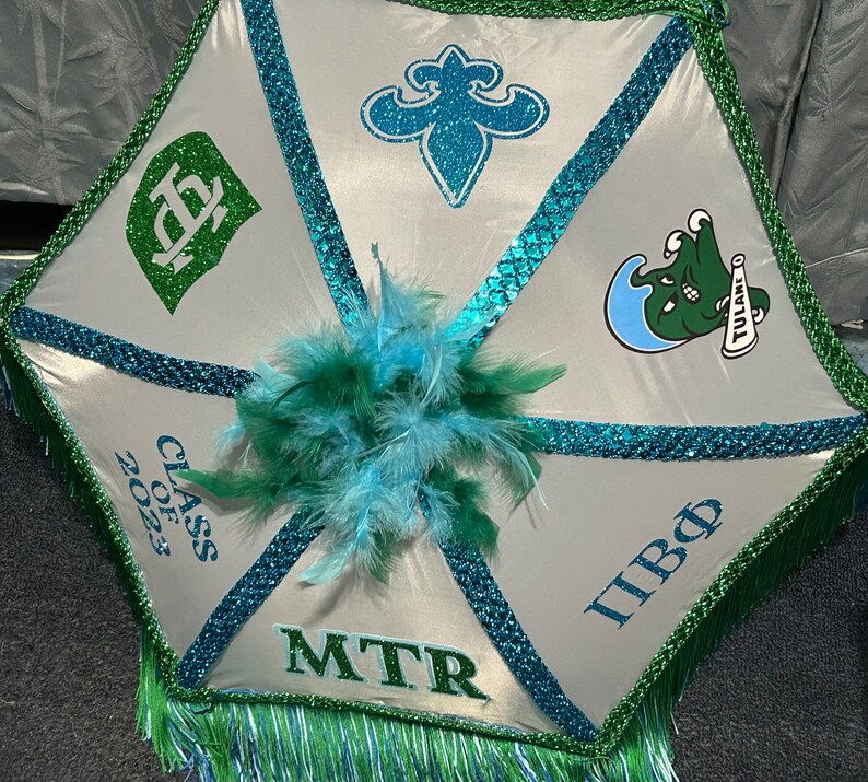 Tulane Umbrella, Tulane, Tulane Graduation Umbrella, Tulane Second Line ...
