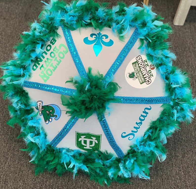 Tulane Umbrella, Tulane, Tulane Graduation Umbrella, Tulane Second Line ...