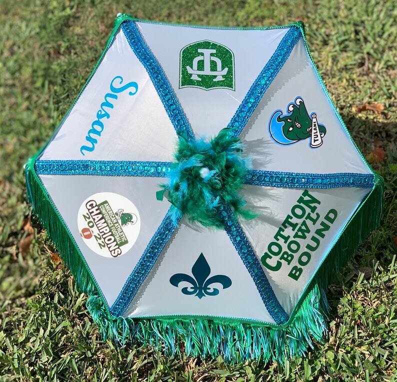 Tulane Umbrella, Tulane, Tulane Graduation Umbrella, Tulane Second Line ...