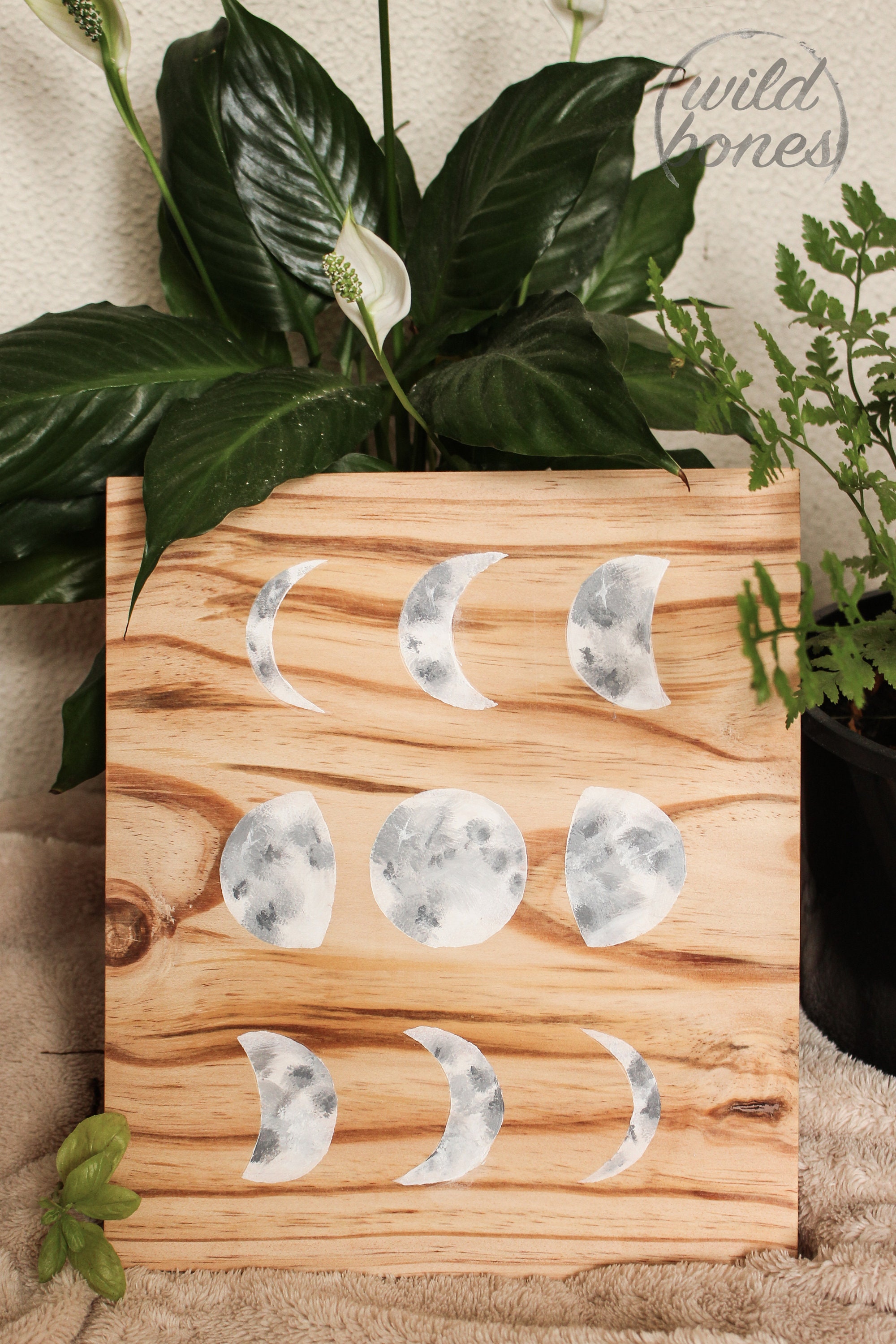 Hand-painted Moon Phase Board - Etsy