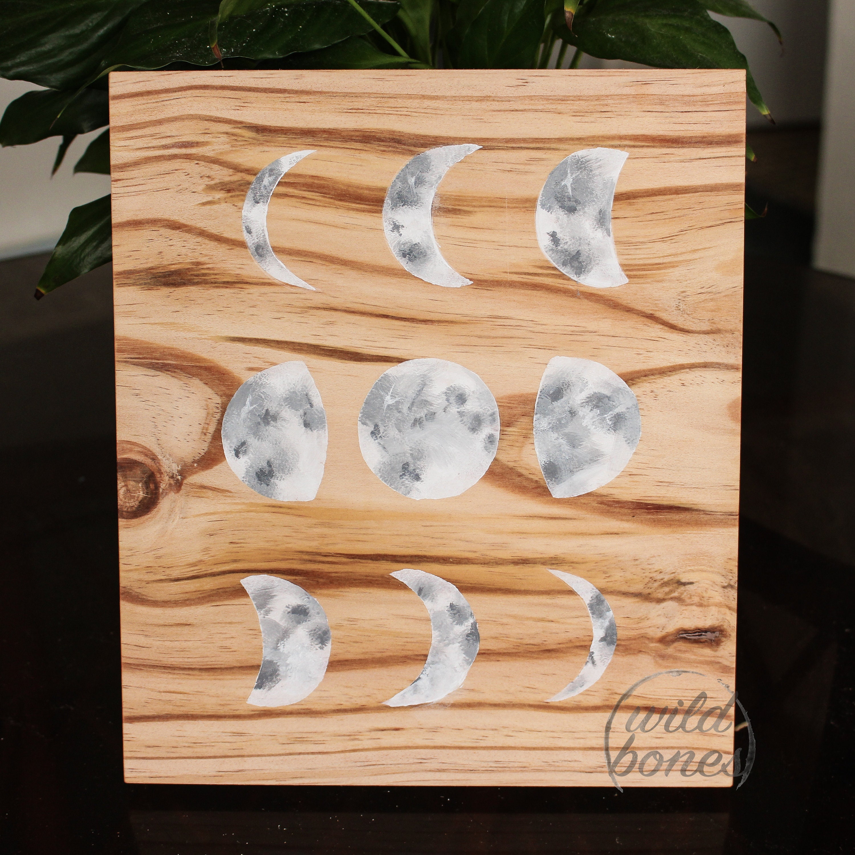 Hand-painted Moon Phase Board - Etsy