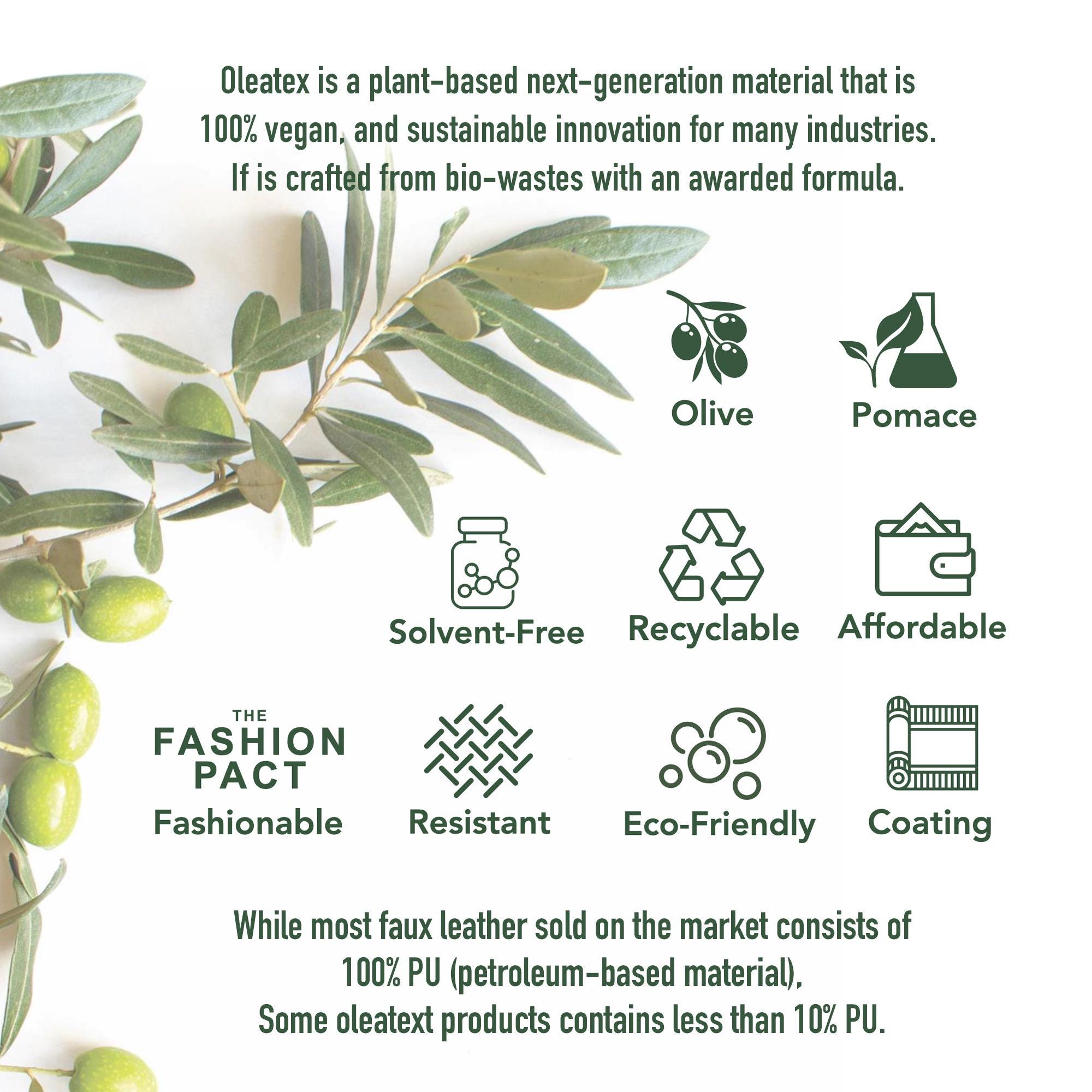 Brown Vegan Leather Fabric: Olive Waste Plant-based Material - Etsy