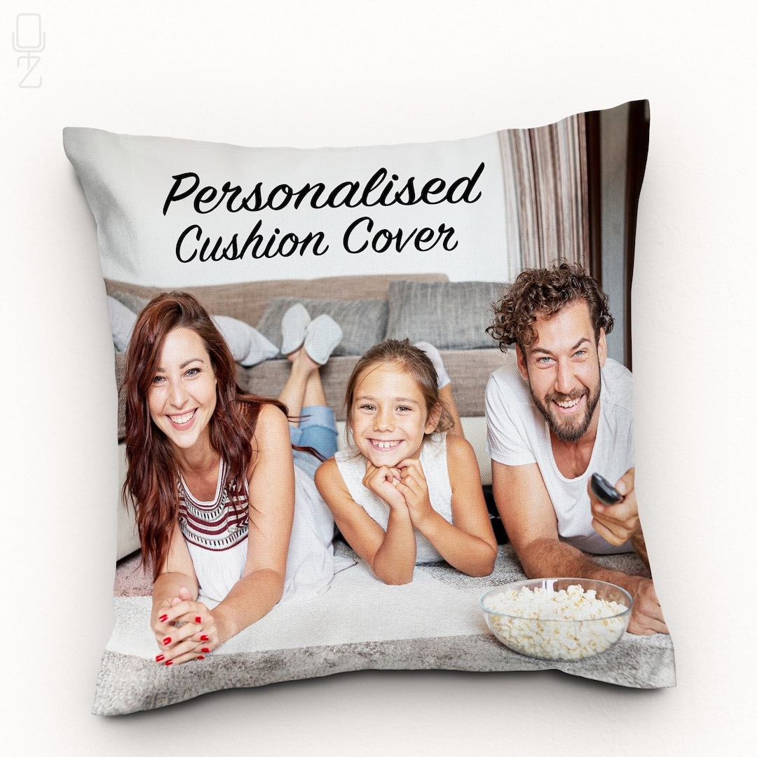 Personalised Cushion Cover | Custom Pillow Cover With Images | Double ...
