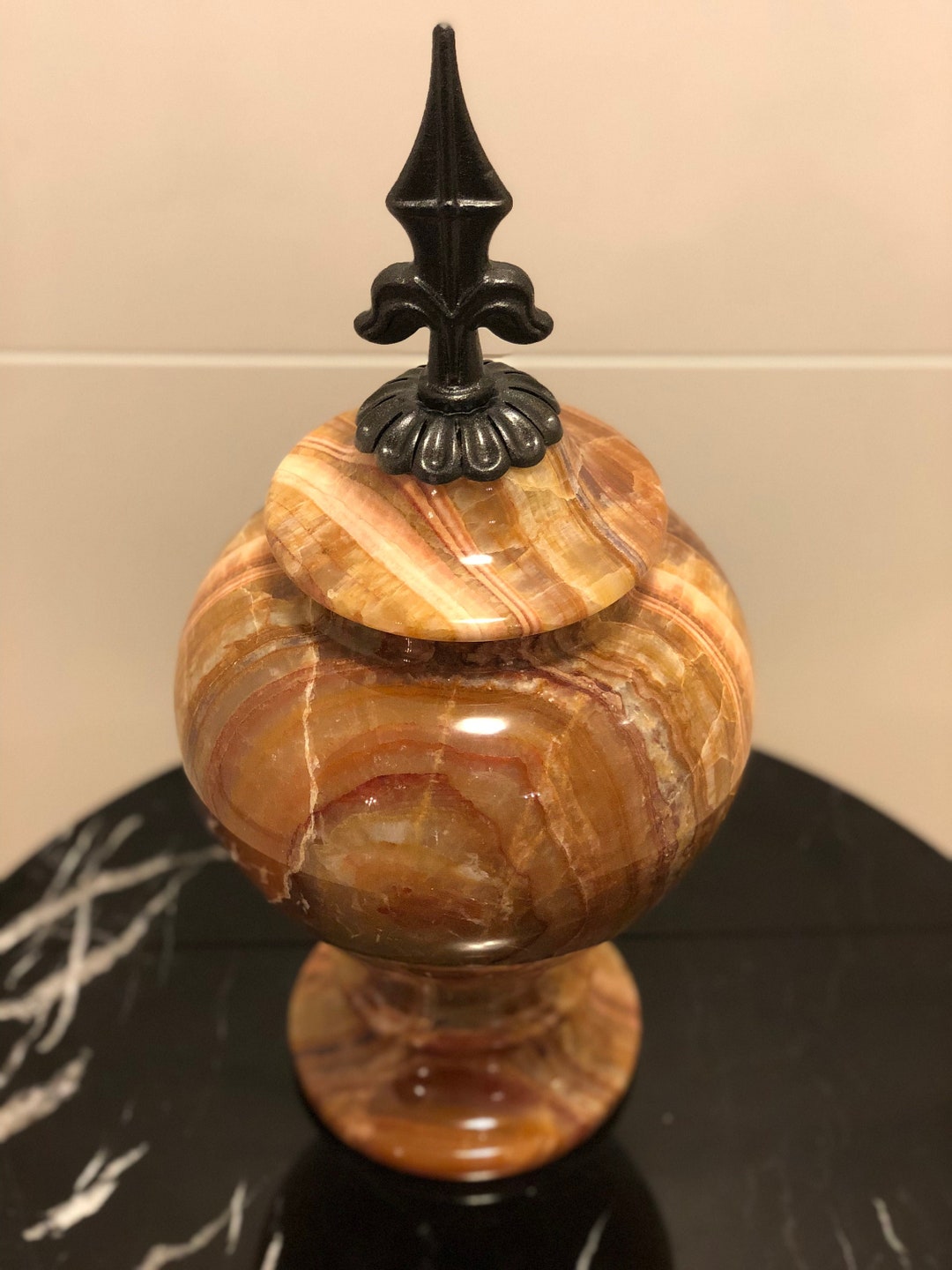 Marble Cremation Urn, Marble Cemetery Pot, Adult Cremation Pot ...