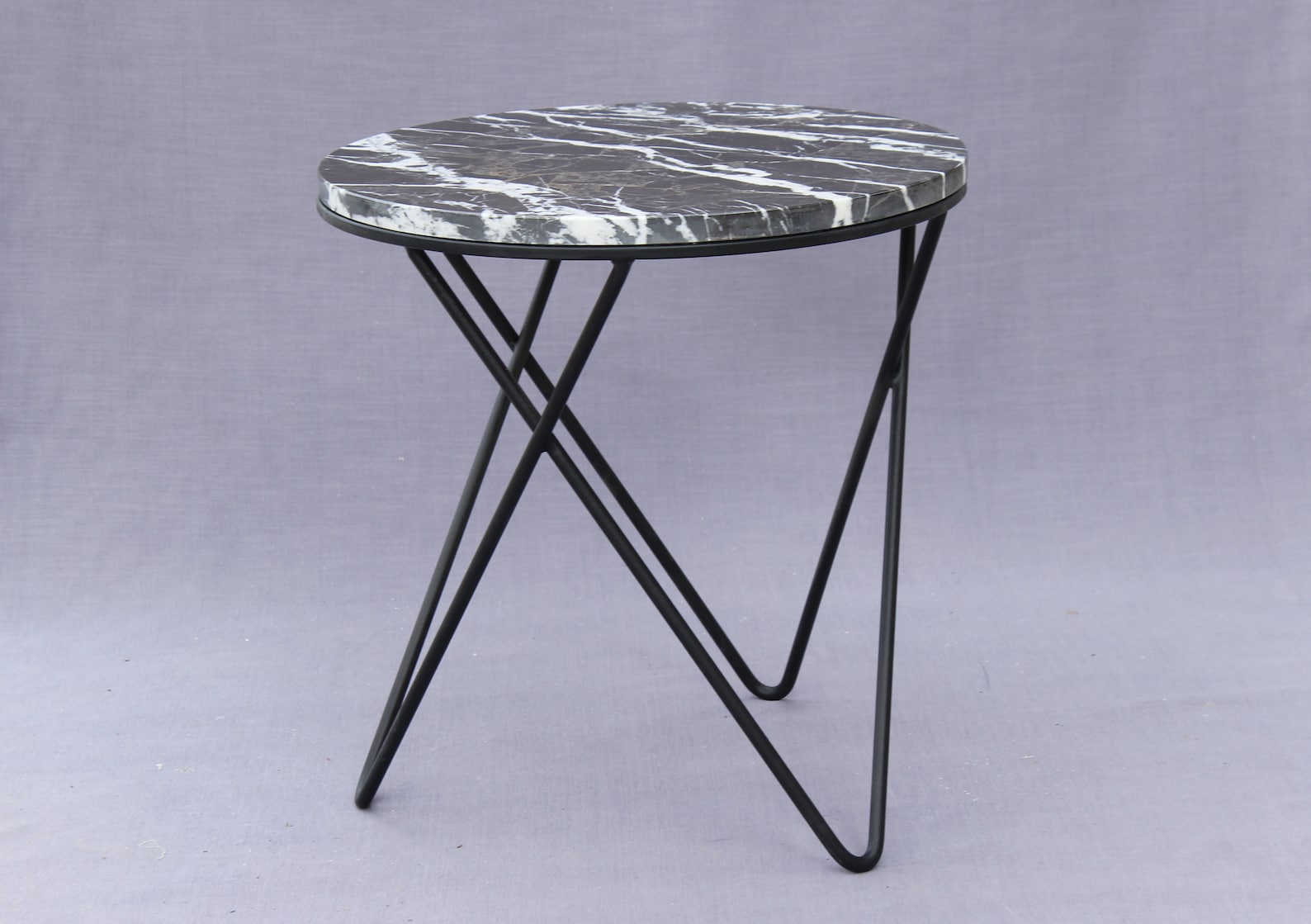 Smoke Grey Marble Round Side Table Luxury Home Near Sofa - Etsy