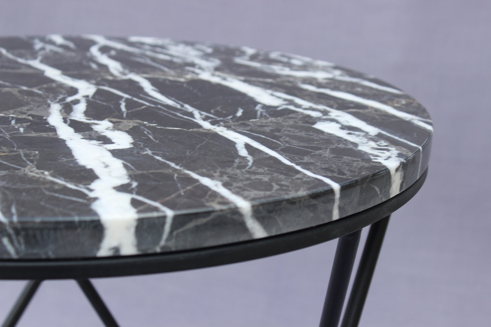 Smoke Grey Marble Round Side Table Luxury Home Near Sofa - Etsy