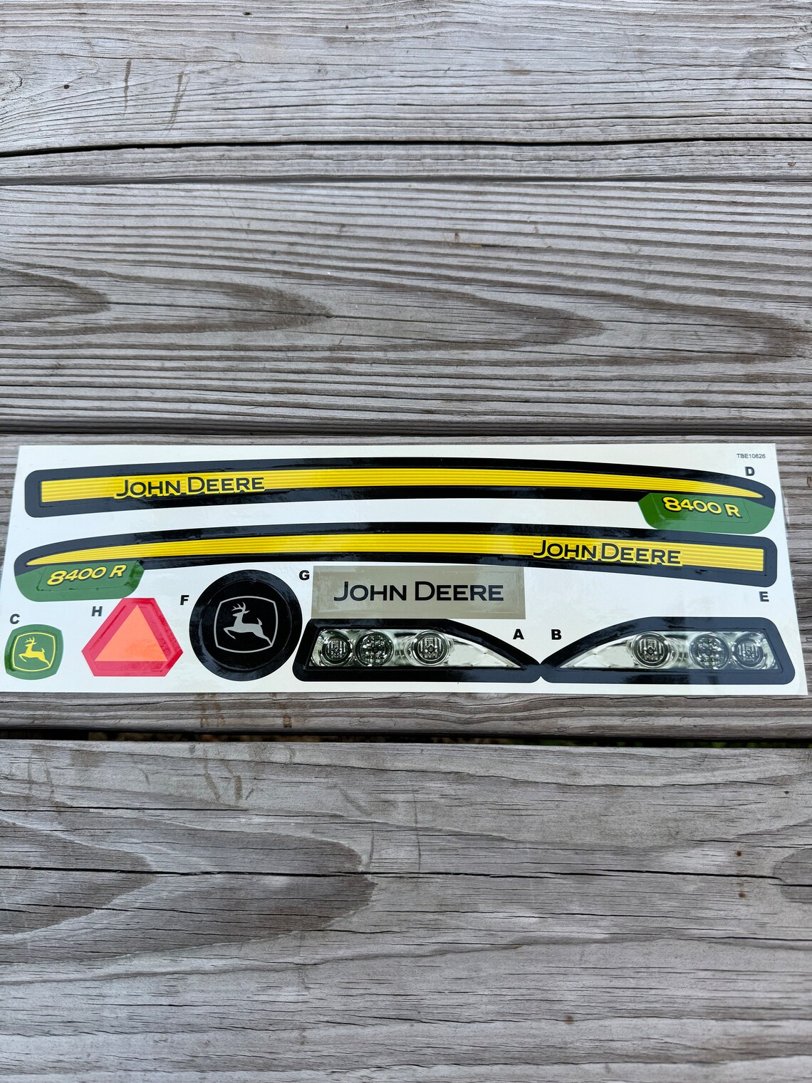 New Ertl/tomy John Deere 8400R Pedal Tractor Decal Sheet Set - Etsy