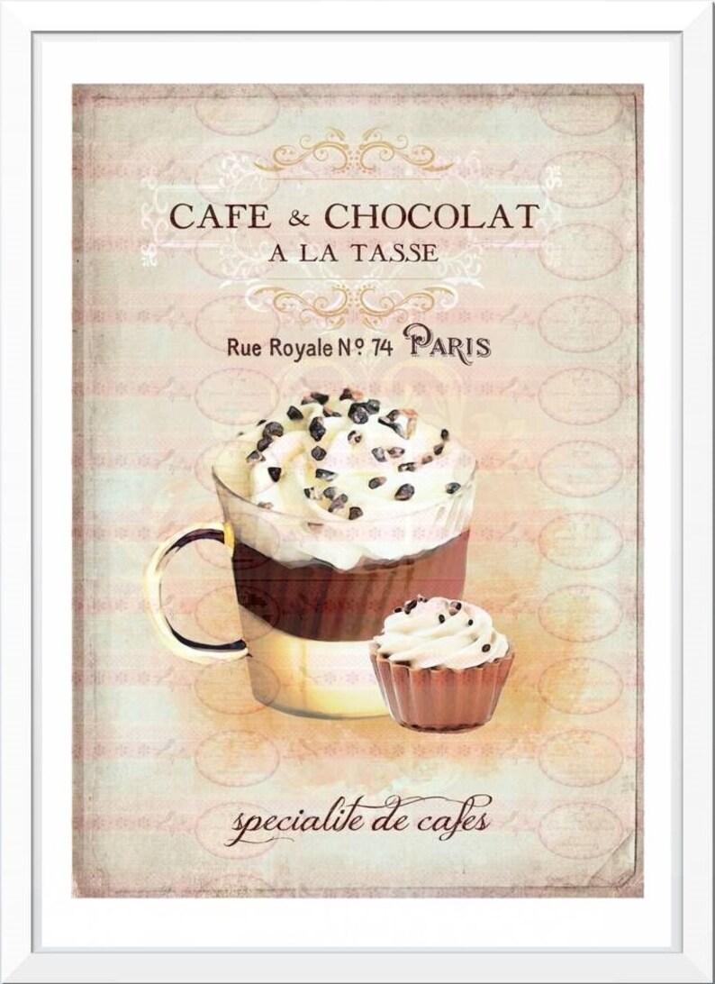 Kitchen Wall Art French Kitchen Posters Paris Poster | Etsy