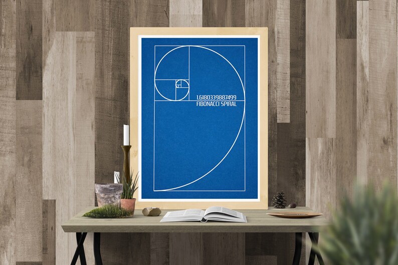 Fibonacci Poster Science Poster Fibonacci Spiral Golden | Etsy