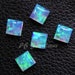 Blue Opal Square Cabochon 6mm Smooth Cabochon Lab Created - Etsy