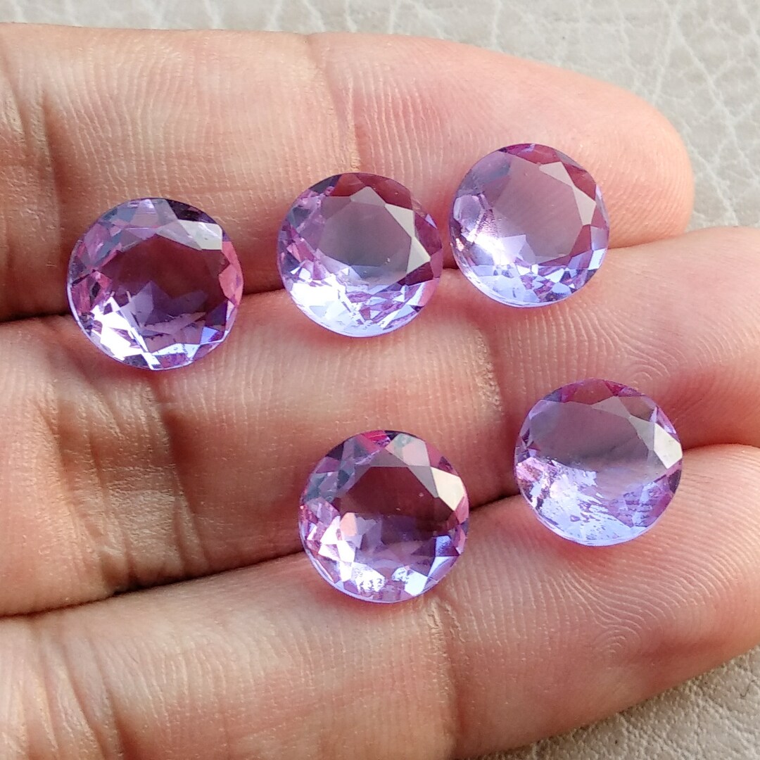 Color Changer Alexandrite Quartz 10x10mm Round Cutstone - Etsy