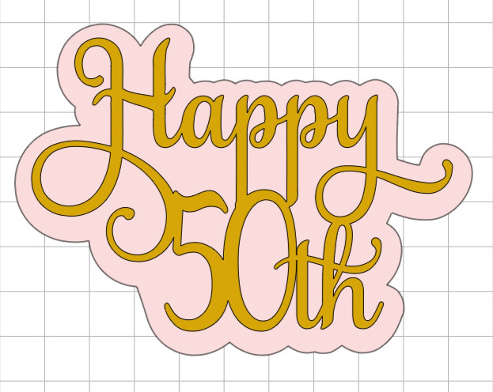 50th Cake Topper SVG, 50th Birthday Cake, Birthday Cake Topper SVG ...