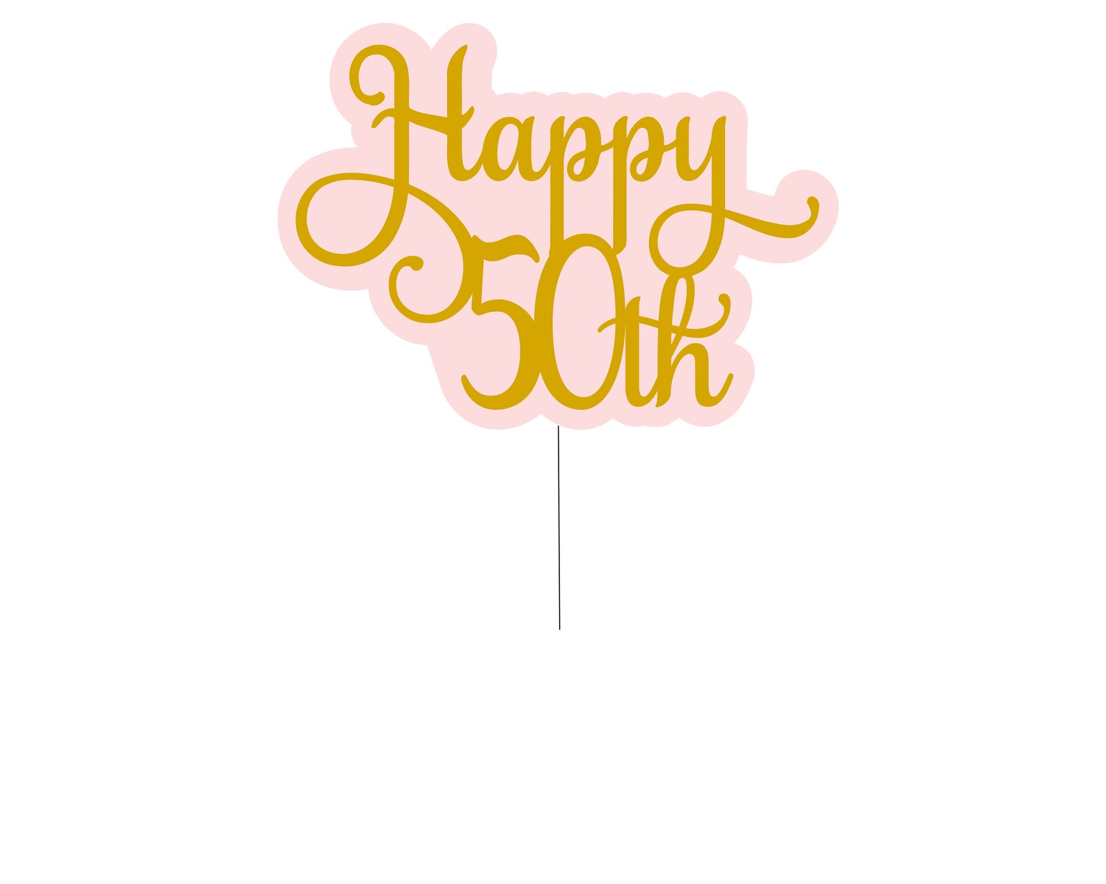 50th Cake Topper SVG, 50th Birthday Cake, Birthday Cake Topper SVG ...