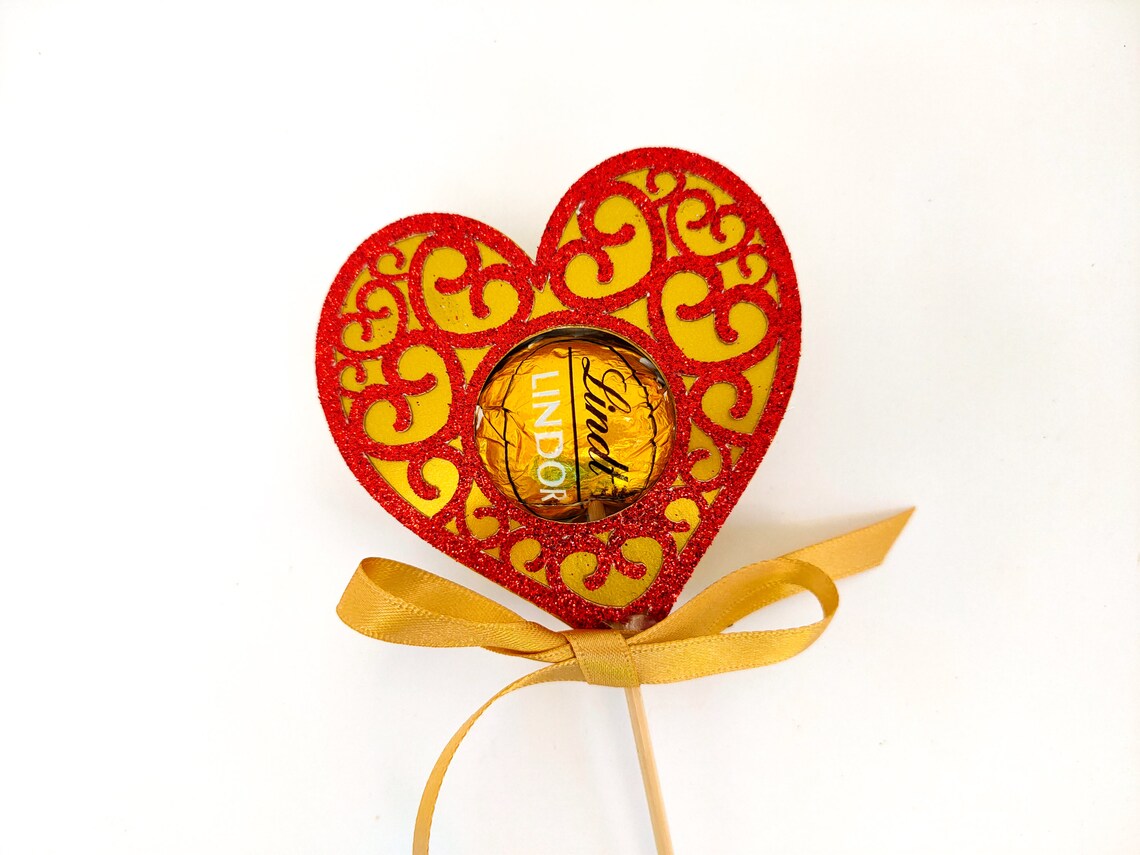 Chocolate Love Hearts SVG, Lindt Svg, Valentines SVG, Lollipop Holder ...