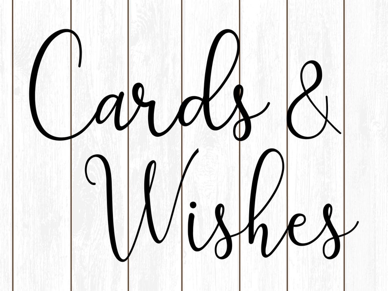 Cards & Wishes SVG wedding SVG file wedding gifts svg | Etsy