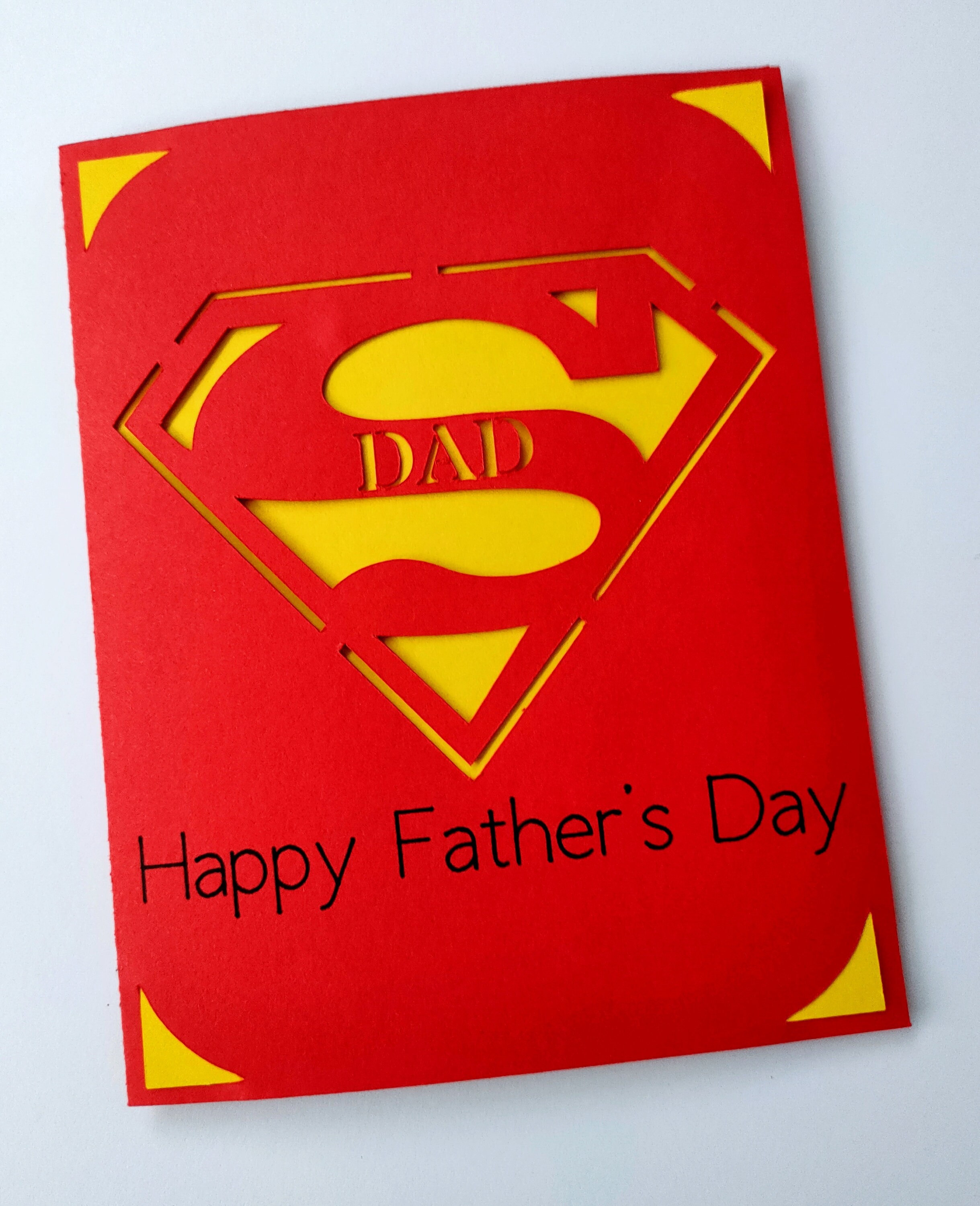 Father's Day Card SVG Superhero Dad Svg Cricut Joy Card | Etsy Australia
