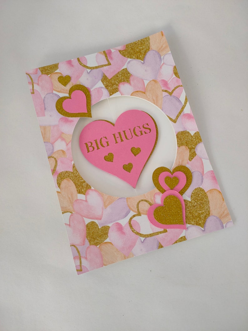 Mother's Day Card SVG 3d Card Love Hearts SVG Spinner | Etsy