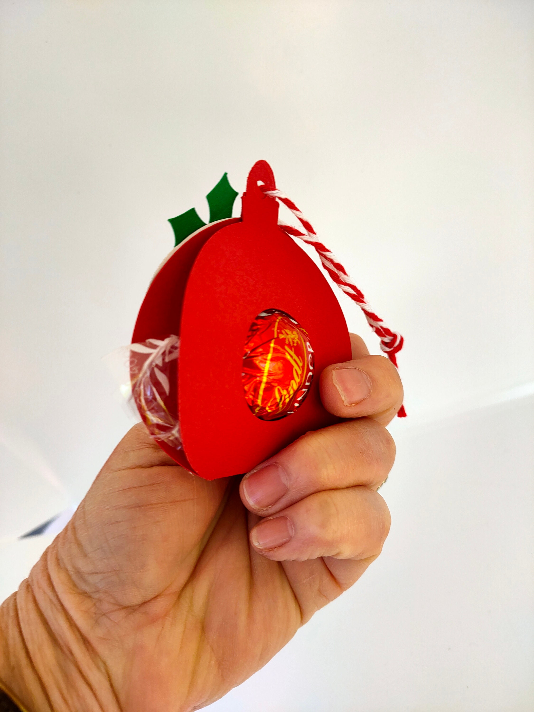 Christmas Pudding Bauble SVG Christmas Lollipop Holder SVG - Etsy