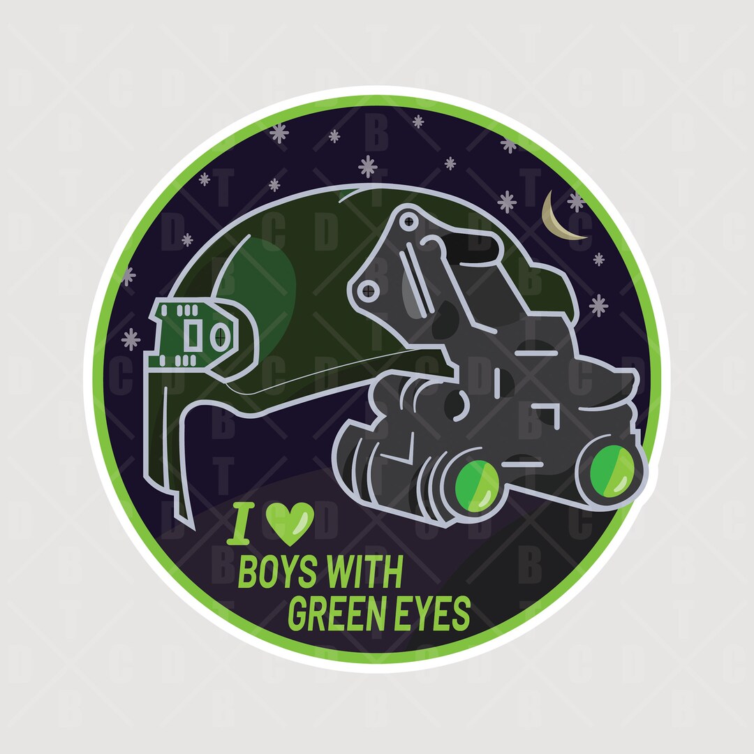 I Heart Boys With Green Eyes Sticker - Etsy