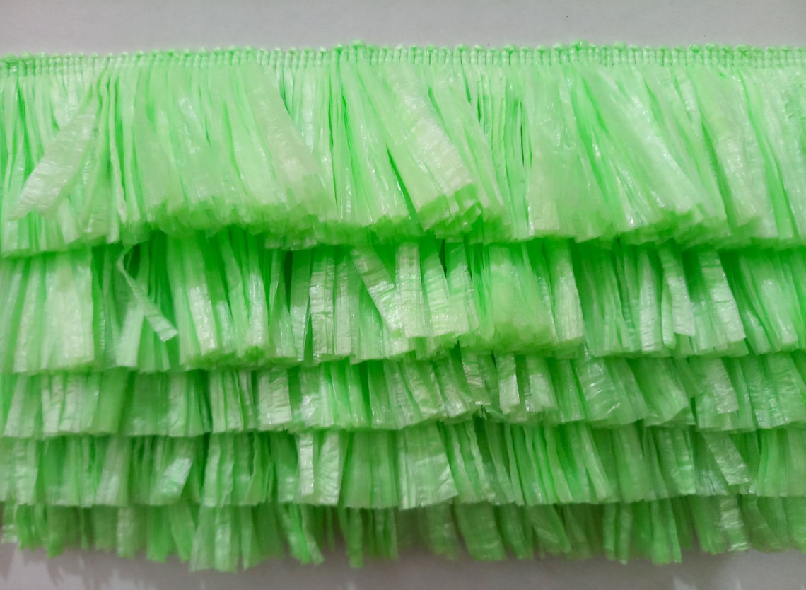 40 Mm, PP Raffia Fringe, Raffia Trim, Neon Raffia Lace, PP Raffia ...
