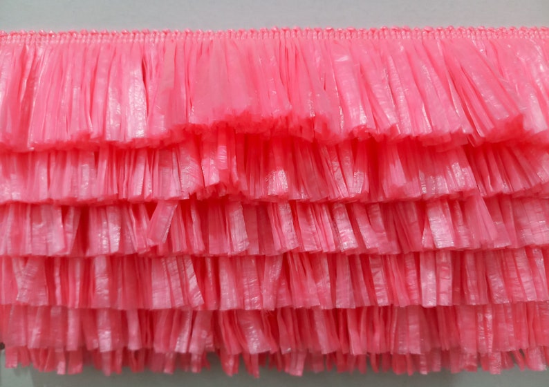 40 Mm, PP Raffia Fringe, Raffia Trim, Neon Raffia Lace, PP Raffia ...