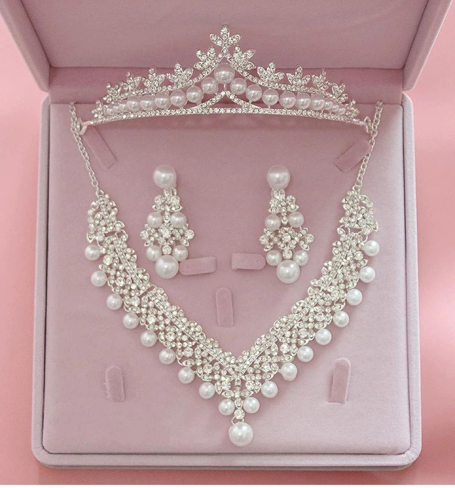 Magnificent Pearl Wedding Bridal Jewelry Sets Women Bride - Etsy