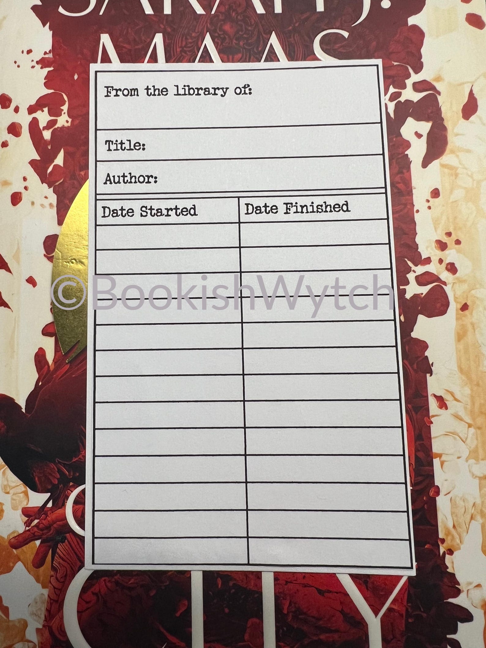 Printable Library Card Bookmark - Track Reading Dates - Etsy