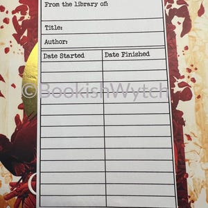 Printable Library Card Bookmark - Track Reading Dates - Etsy