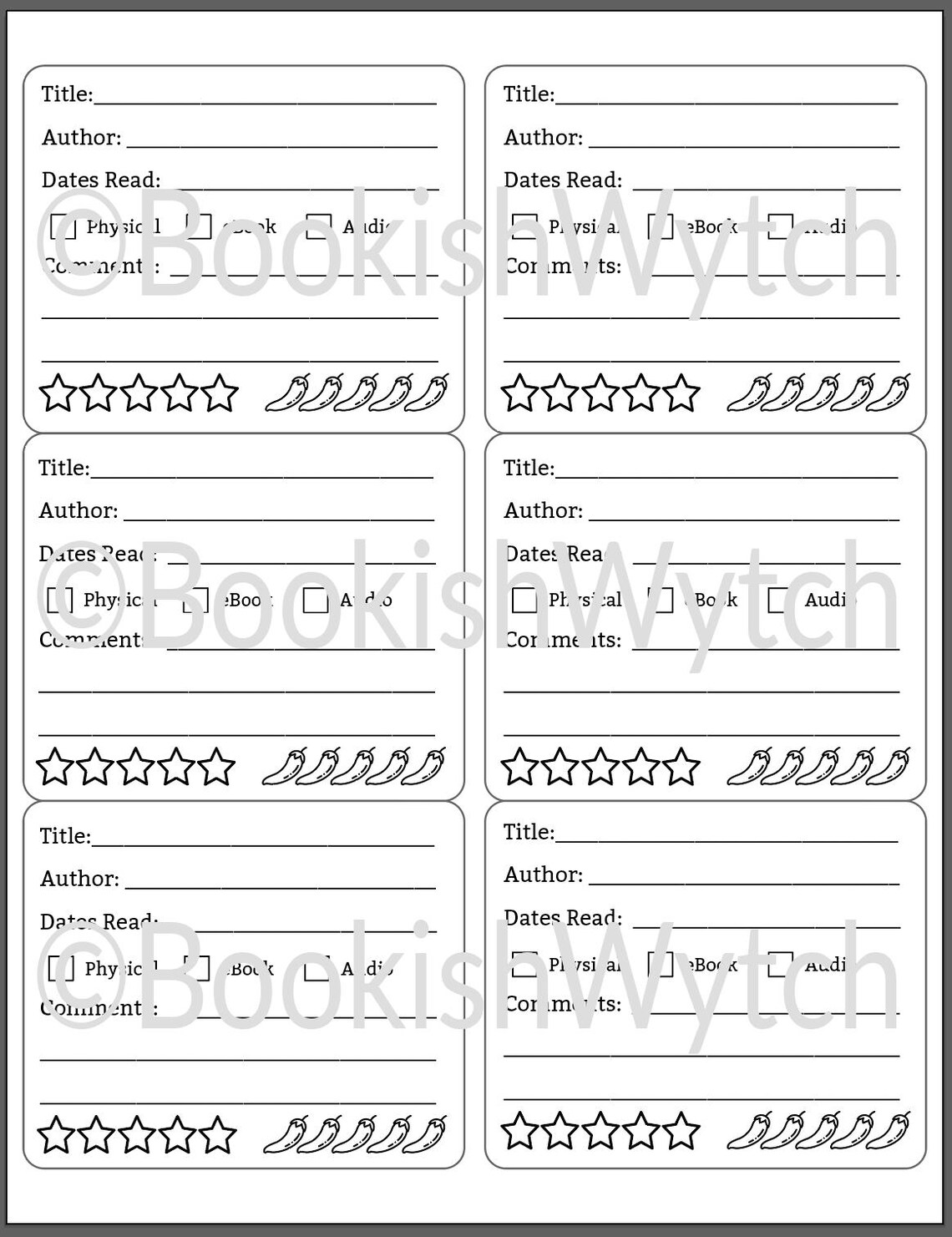 Printable Book Journal Stickers for Avery 5164 Labels - Etsy