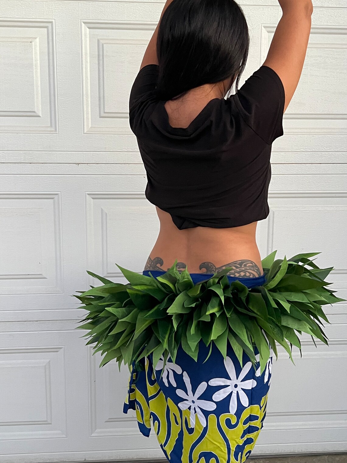 Ti Leaf Tahitian Hip Hei (full) Made With Silk Ti Leaves - Etsy