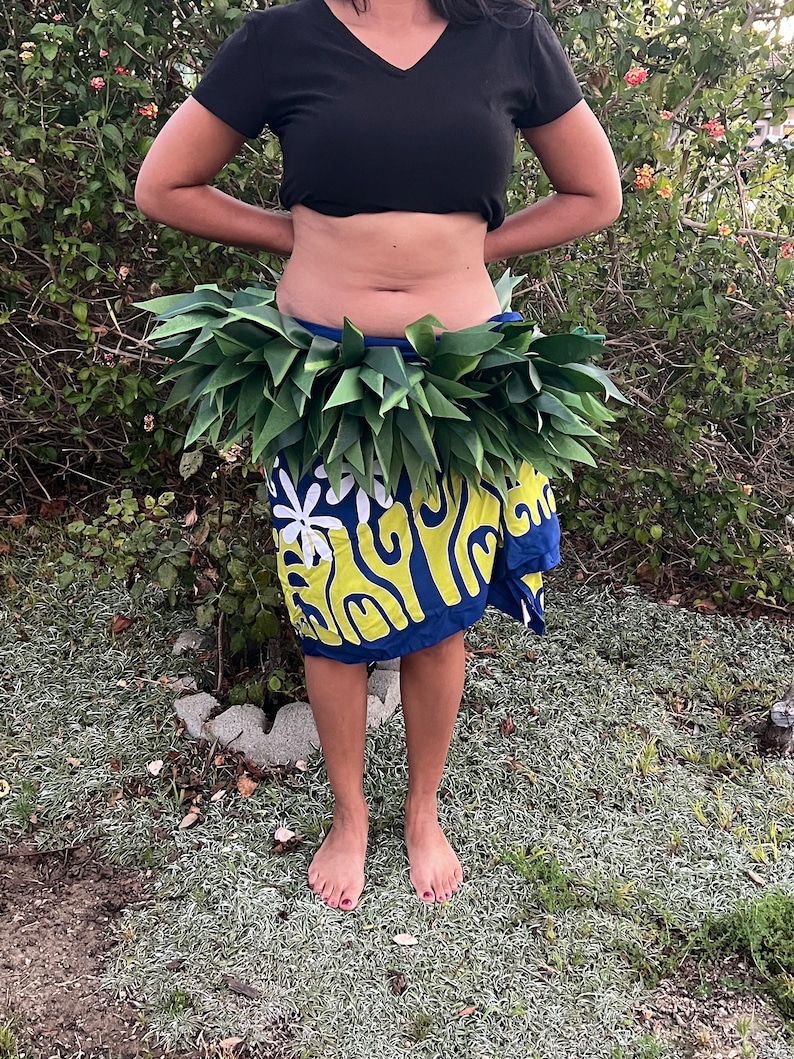 Ti Leaf Tahitian Hip Hei (full) Made With Silk Ti Leaves - Etsy