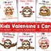 Printable Sloth Valentines Day Card, Student Valentine Card, Sloth Gift ...