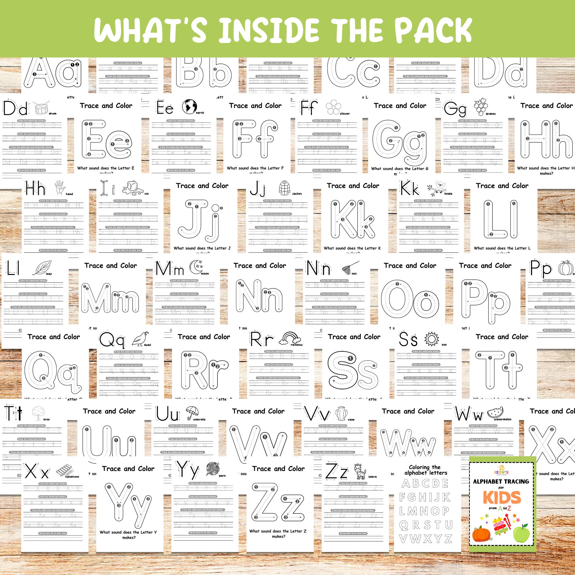 Alphabet Handwriting Practice Toddler Tracing Worksheets - Etsy