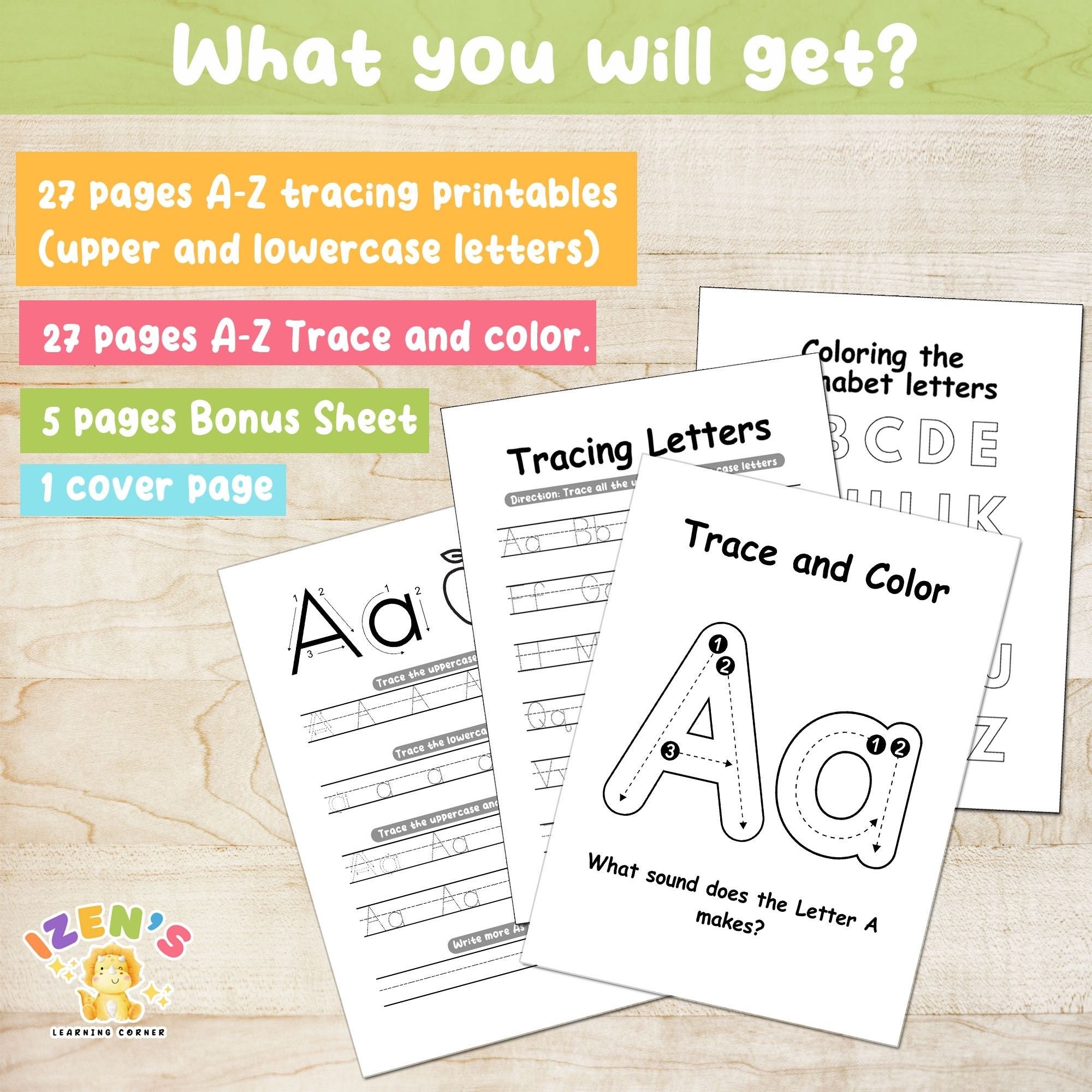 Alphabet Handwriting Practice Toddler Tracing Worksheets, Homeschool ...
