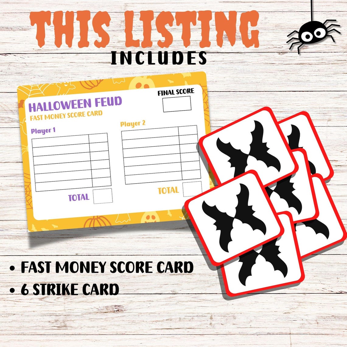 Halloween Friendly Feud Game Printable, Family Group Game, Virtual ...