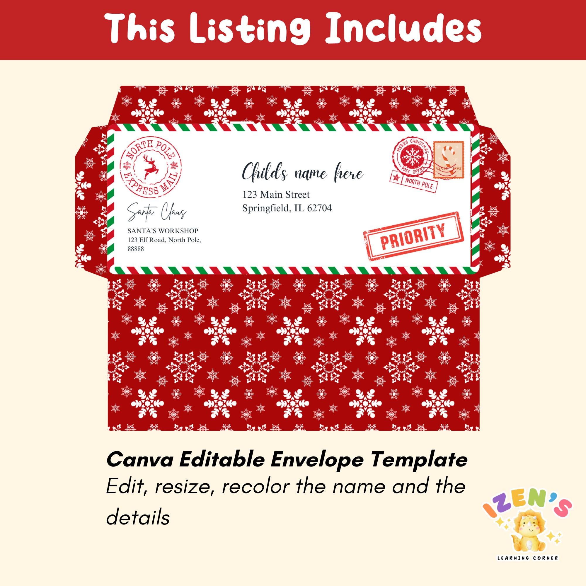 Editable Letter From Santa, Santa’s Official Mail, Christmas Letter ...
