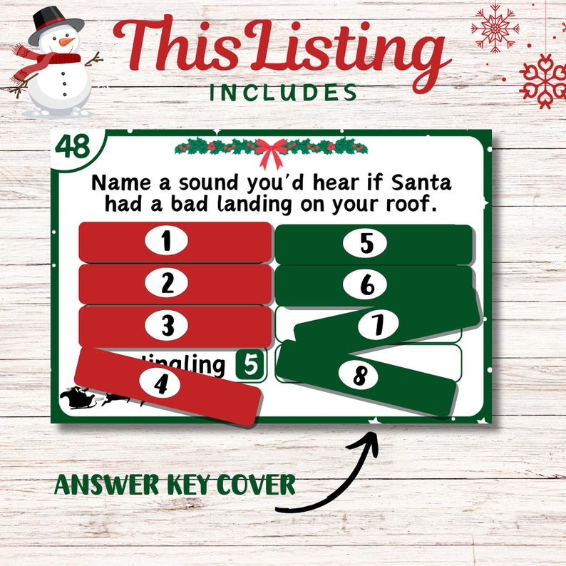 Christmas Friendly Feud Game Printable, Family Group Game, Office ...