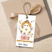 EDITABLE Retro Cute Ghost Halloween Favor Tag, Boho Boo Basket Tag ...